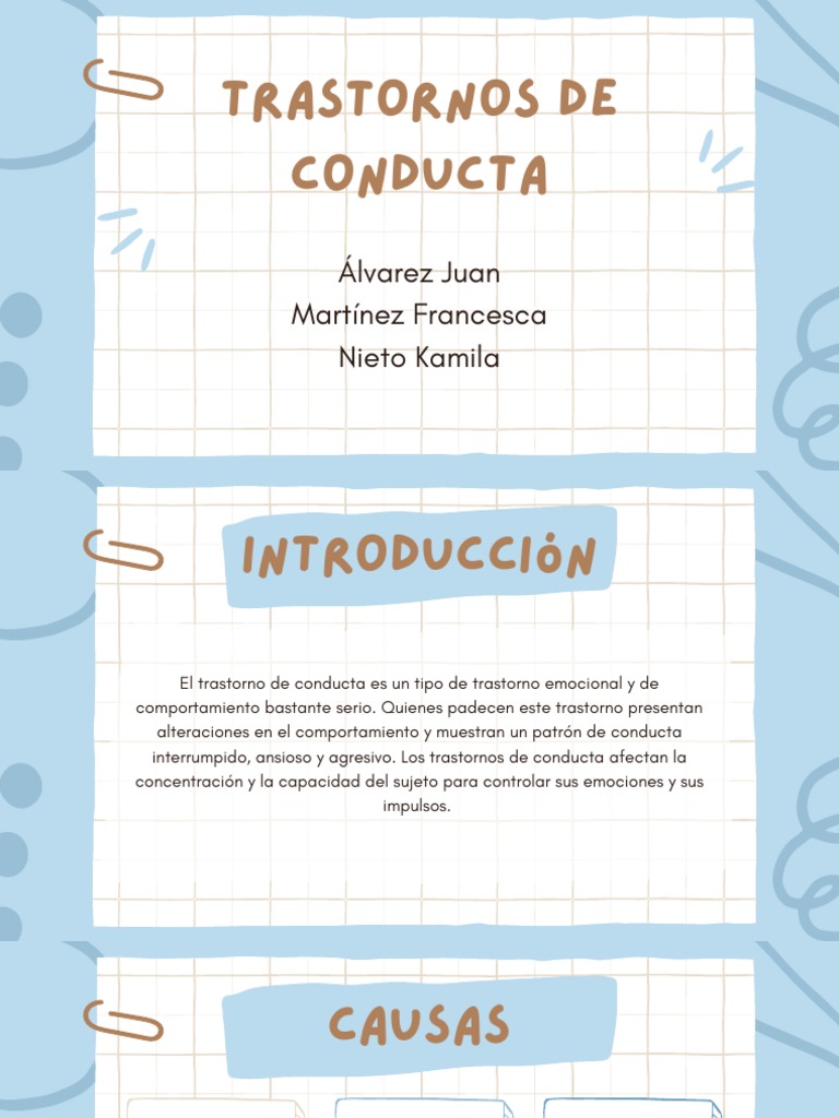Trastornos de Conducta | PDF | Trastorno mental | Las emociones
