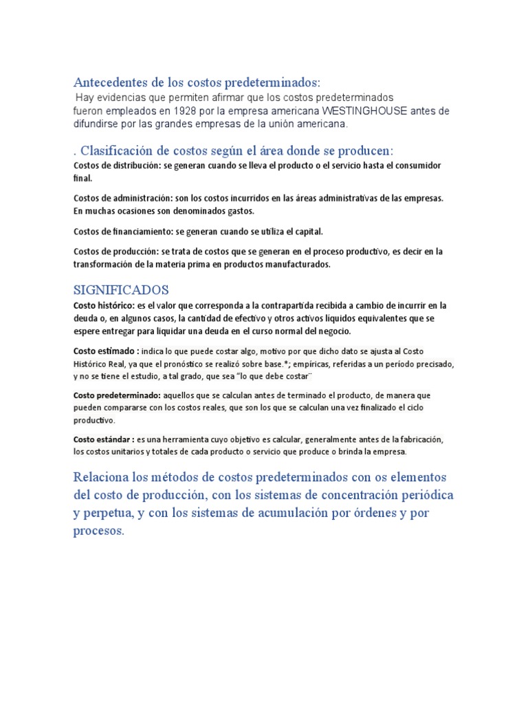 Costos Ev1 | PDF | Costo | Inventario