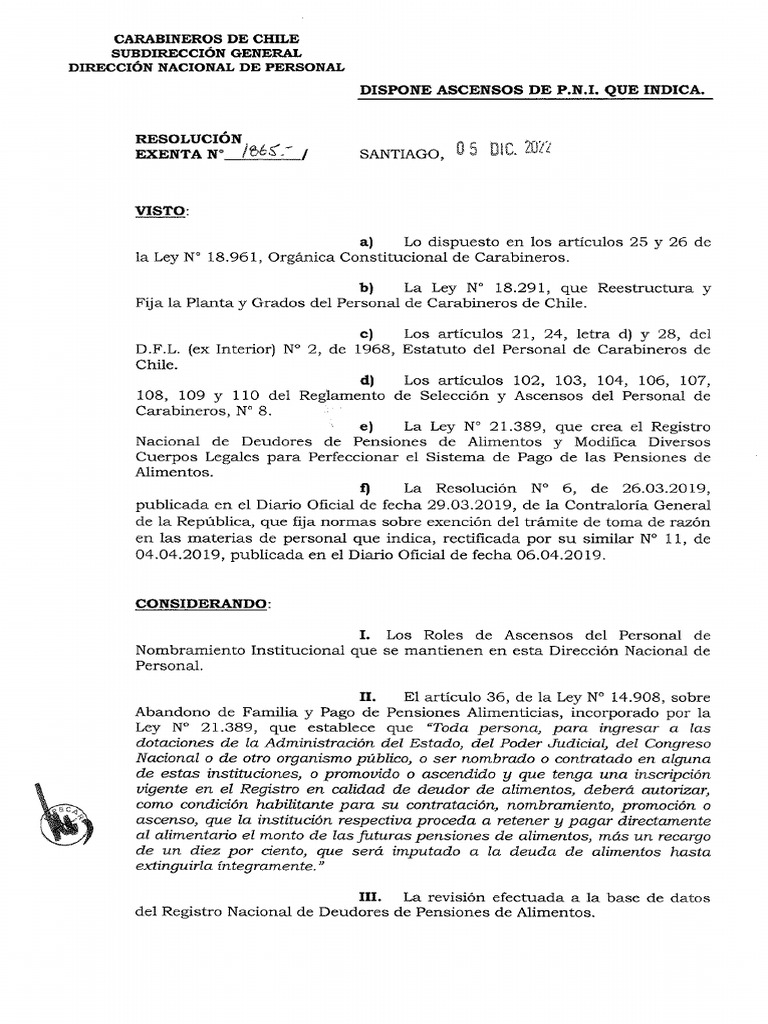 Resol. Ex Dipecar #1865 | PDF