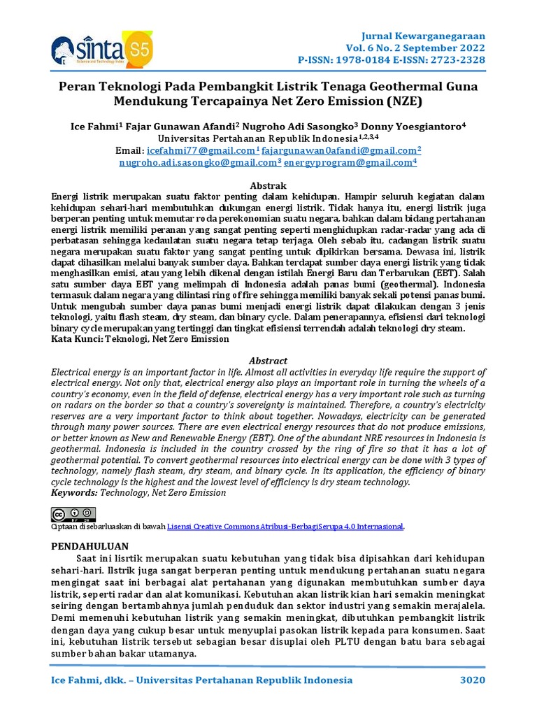 Peran Teknologi Pada Pembangkit Listrik Tenaga Geothermal Guna Mendukung Tercapainya Net Zero ...