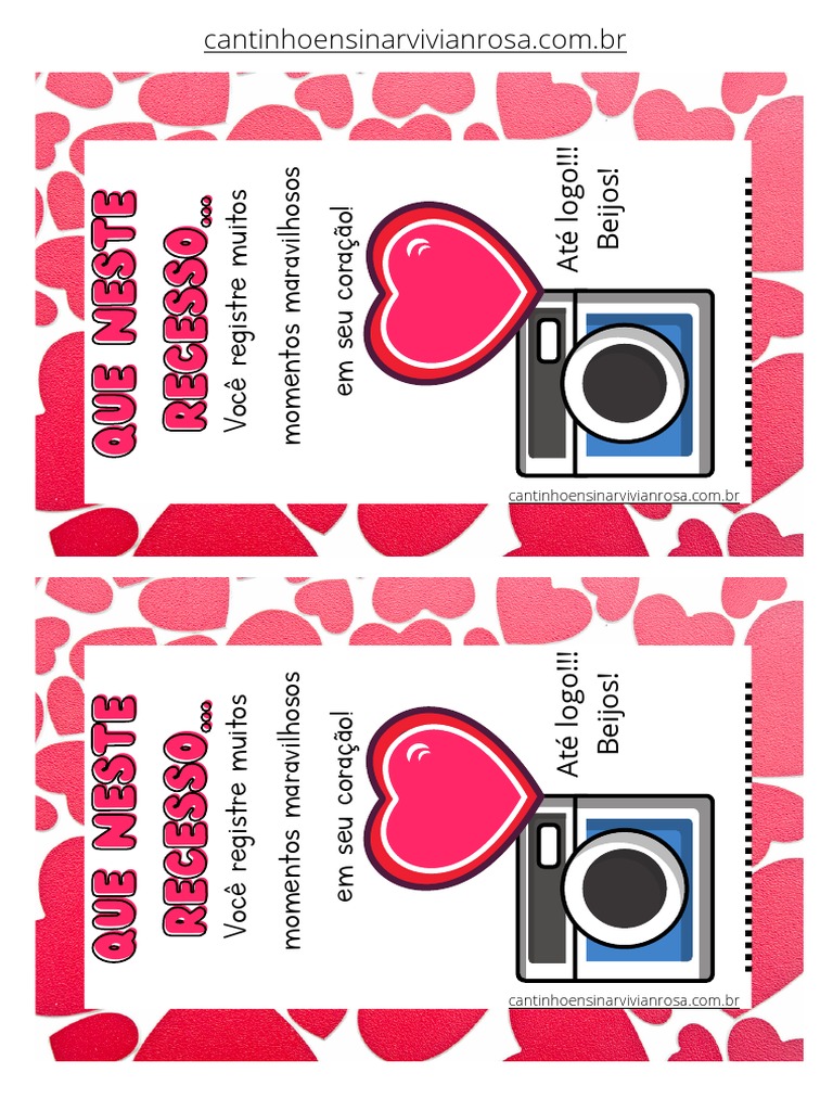 Lembrancinha de Recesso 1 | PDF