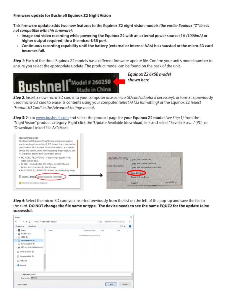 Equinox Z2 Firmware Update Guide | PDF | Computer Science | System Software
