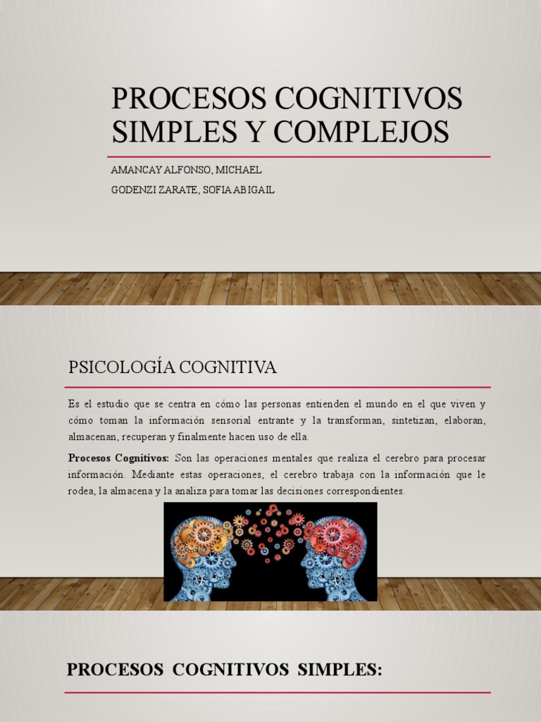 Procesos Cognitivos Simples y Complejos | PDF | Pensamiento | Memoria