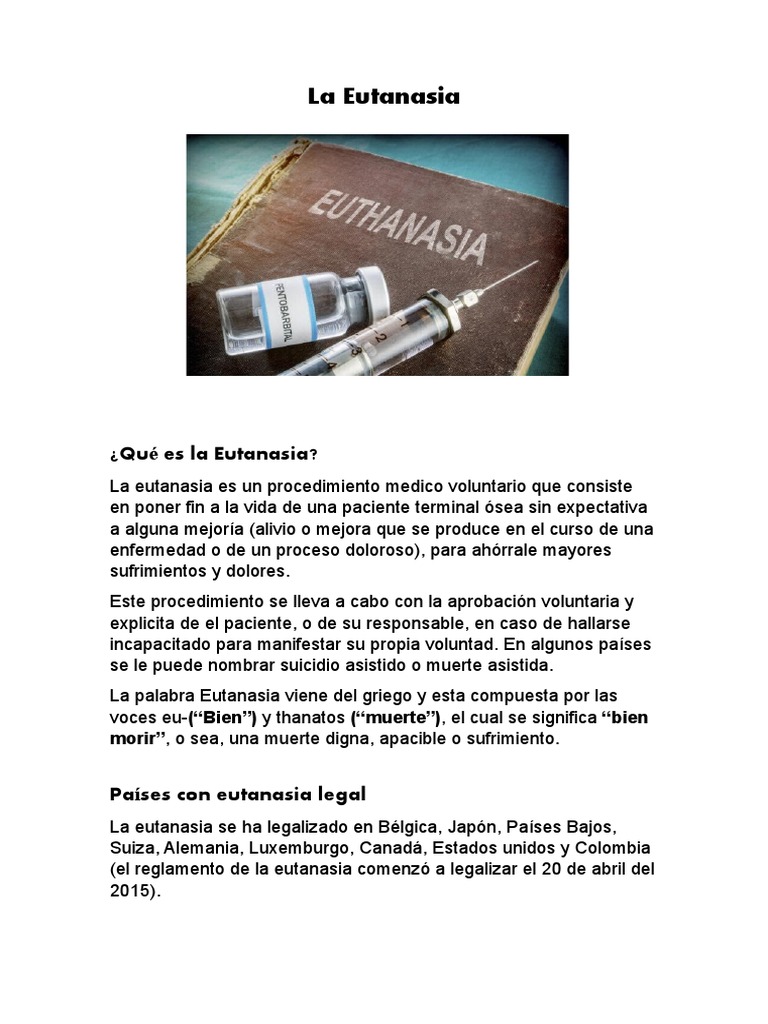 La Eutanasia 1 | PDF