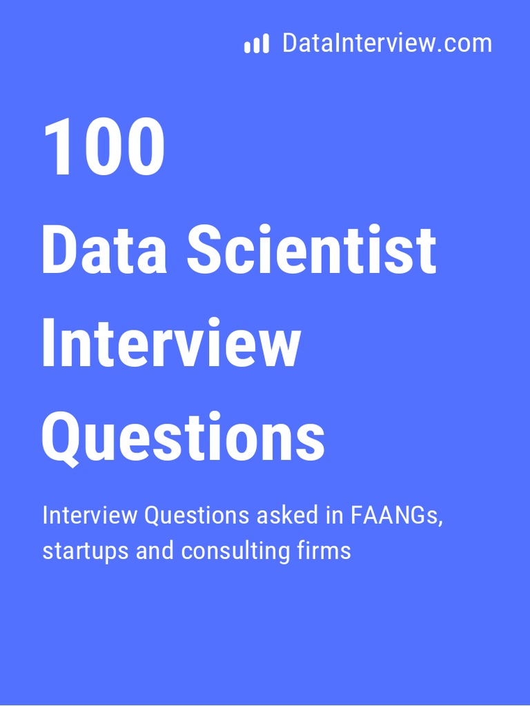 Data Scientist Interview Prep Guide | PDF | Databases | Statistics