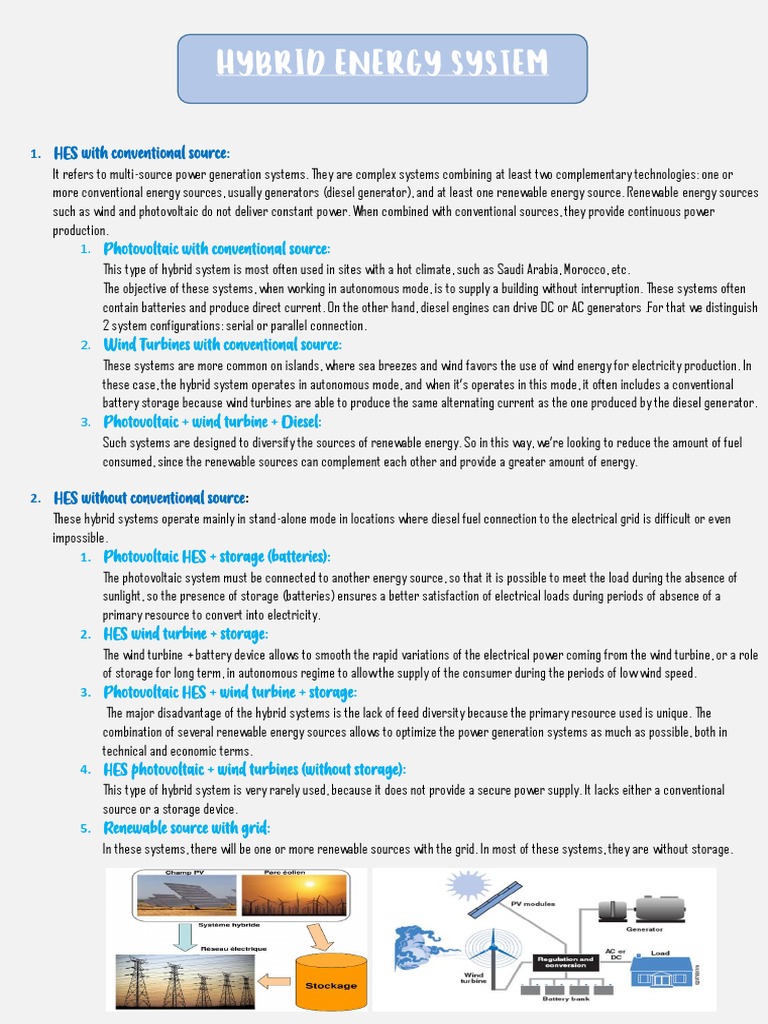 Hybrid Energy System | PDF | Wind Power | Energy Storage