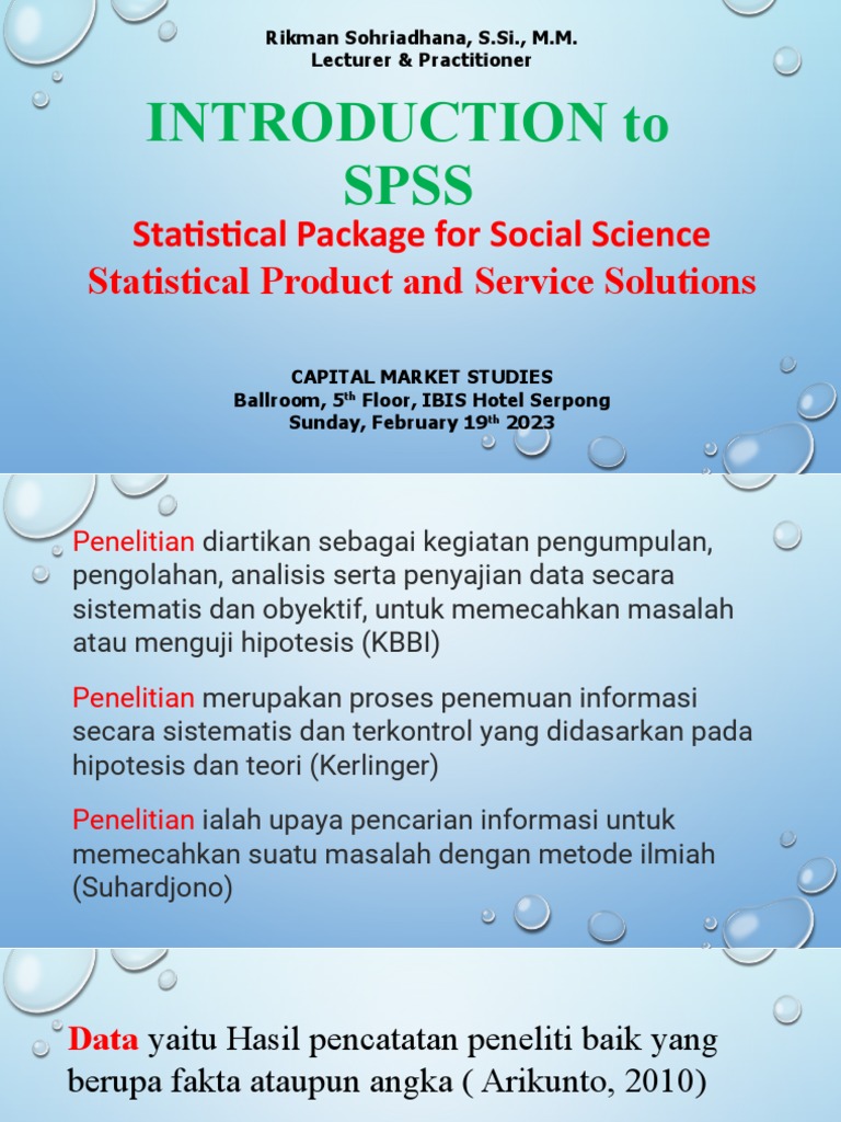 Pengenalan SPSS | PDF