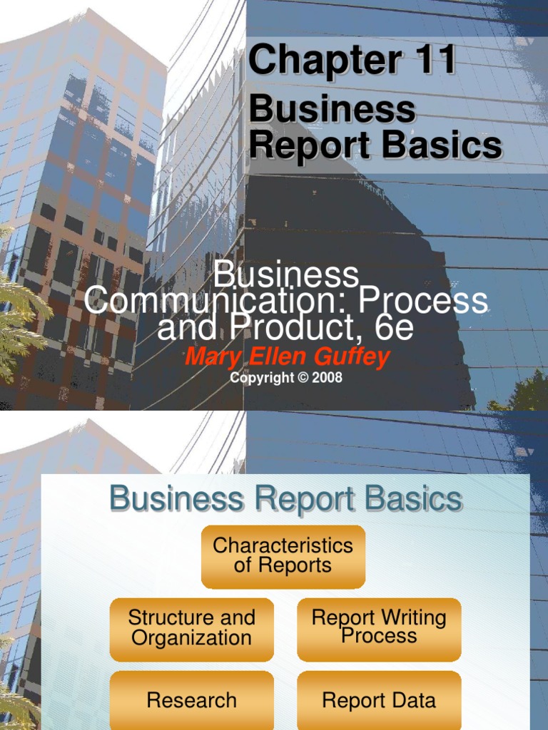 Business Report Basics: Business Communication: Process and Product, 6e ...