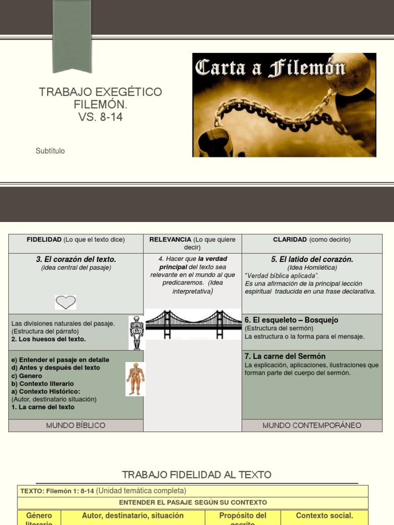 Análisis de la Epístola a Filemón | PDF | Pablo el apóstol | Epístola a ...