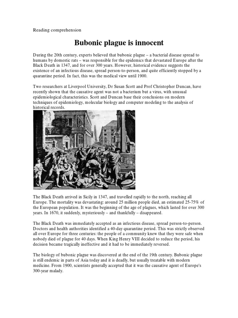 Plague Reading | PDF | Black Death | Epidemics