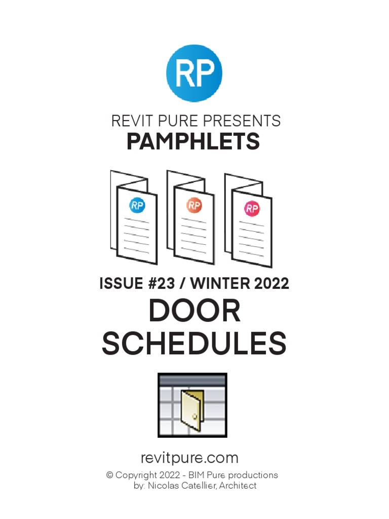 PAMPHLET 23 Door Schedules | PDF | Autodesk Revit | Parameter (Computer ...