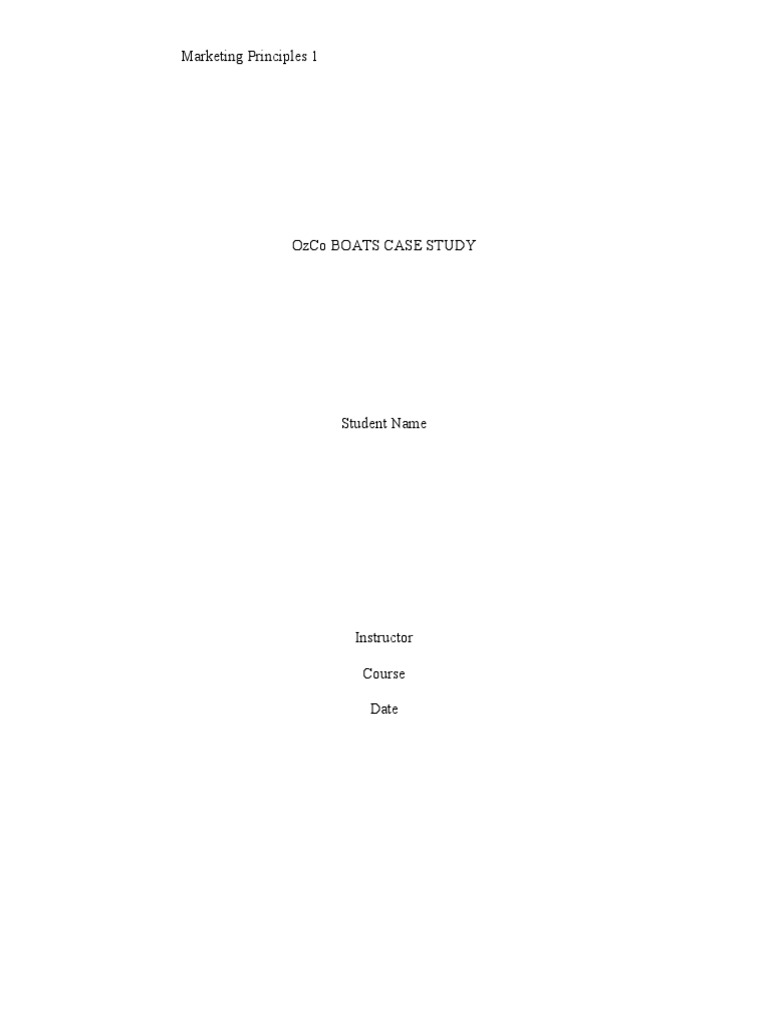 OzCo Boats Case Study | PDF | Swot Analysis | Economies
