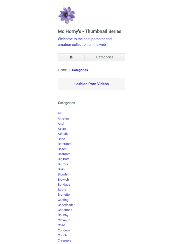 Mc Hornys Thumbnail Series Categories Pdf