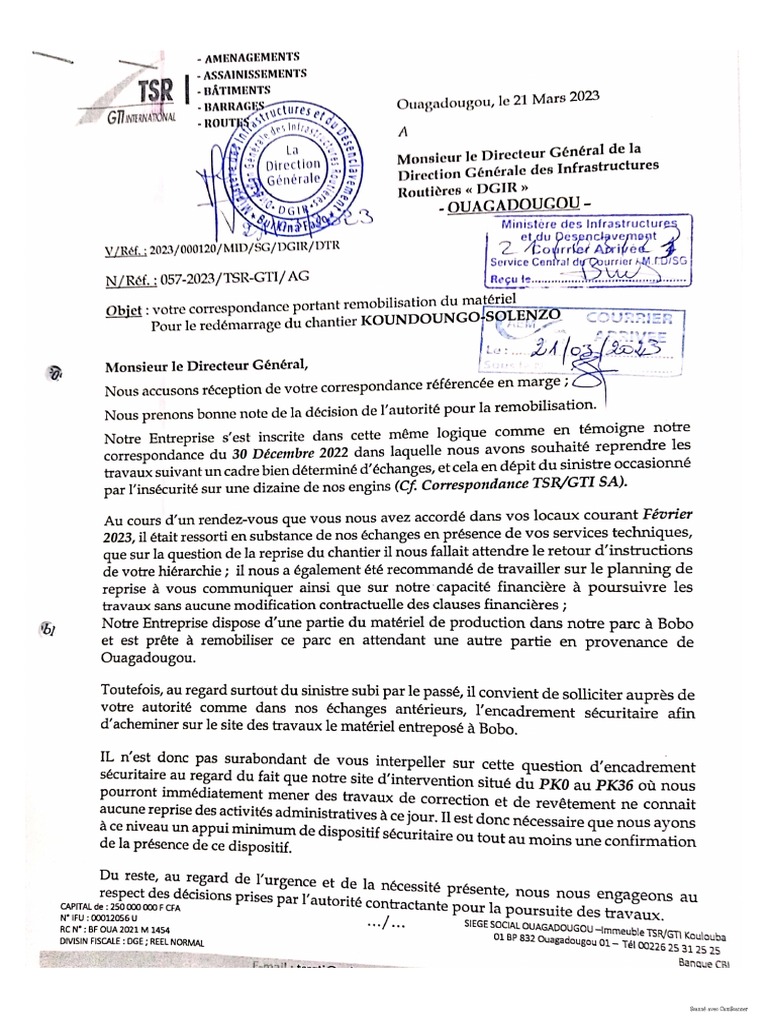 Courrier TSR GTI | PDF