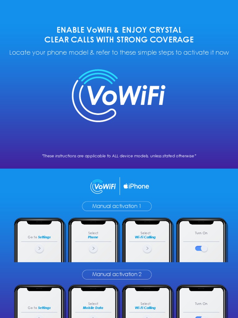 Vowifi Activation Steps 260722 | PDF | Wi Fi | Mobile Device
