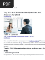Top 100 C# Interview Questions and Answers | PDF | C Sharp (Programming Language) | Class ...