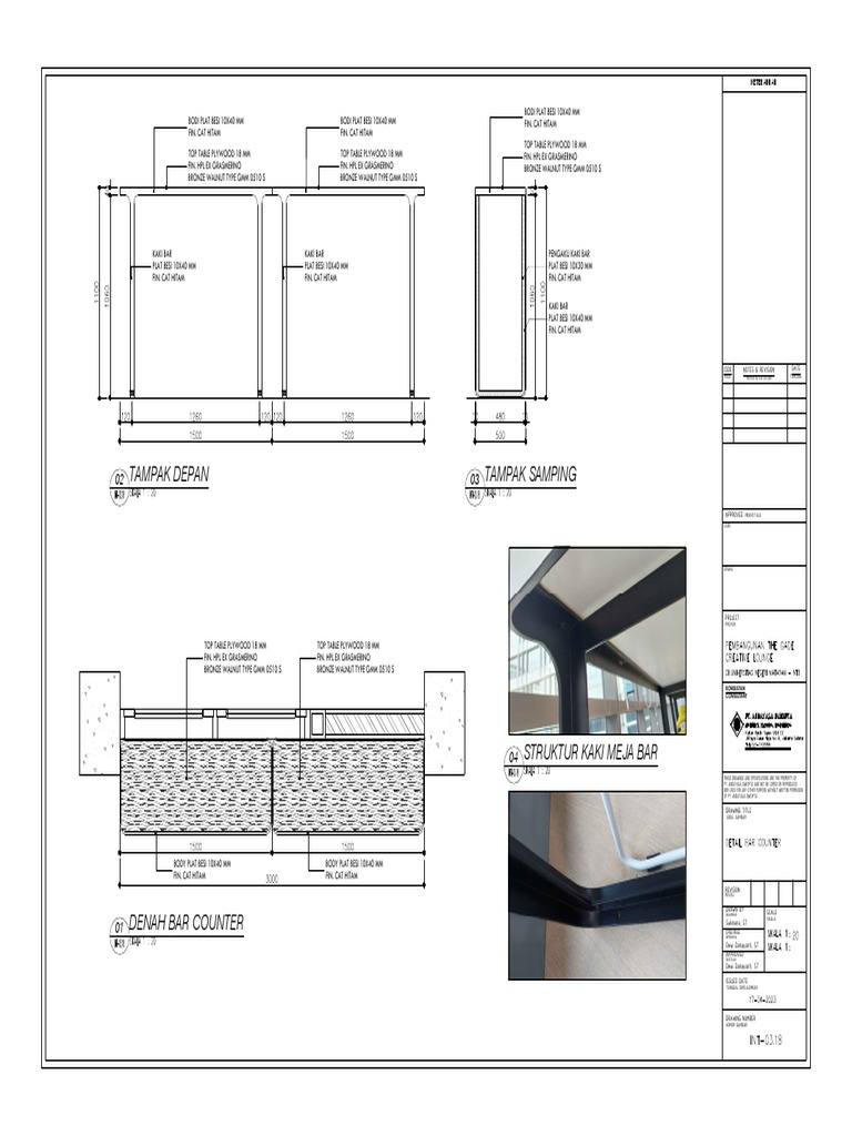 Bar Counter Design Specifications | PDF