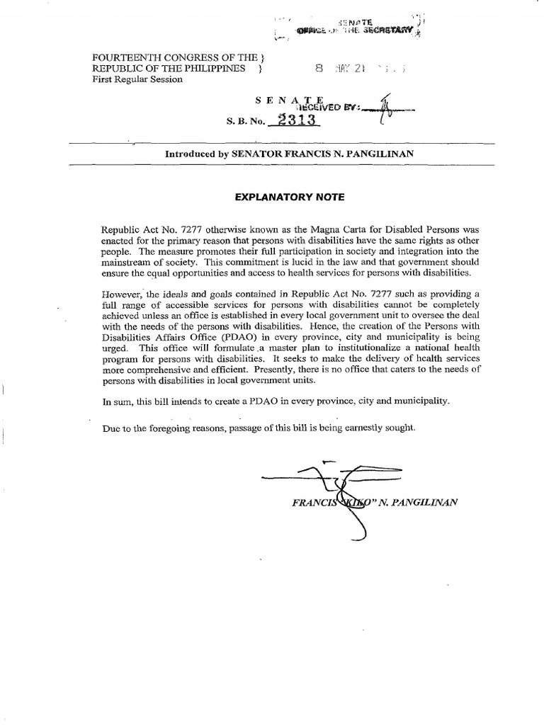 Ra 7277 Magna Carta For Sped | PDF | Disability | Justice