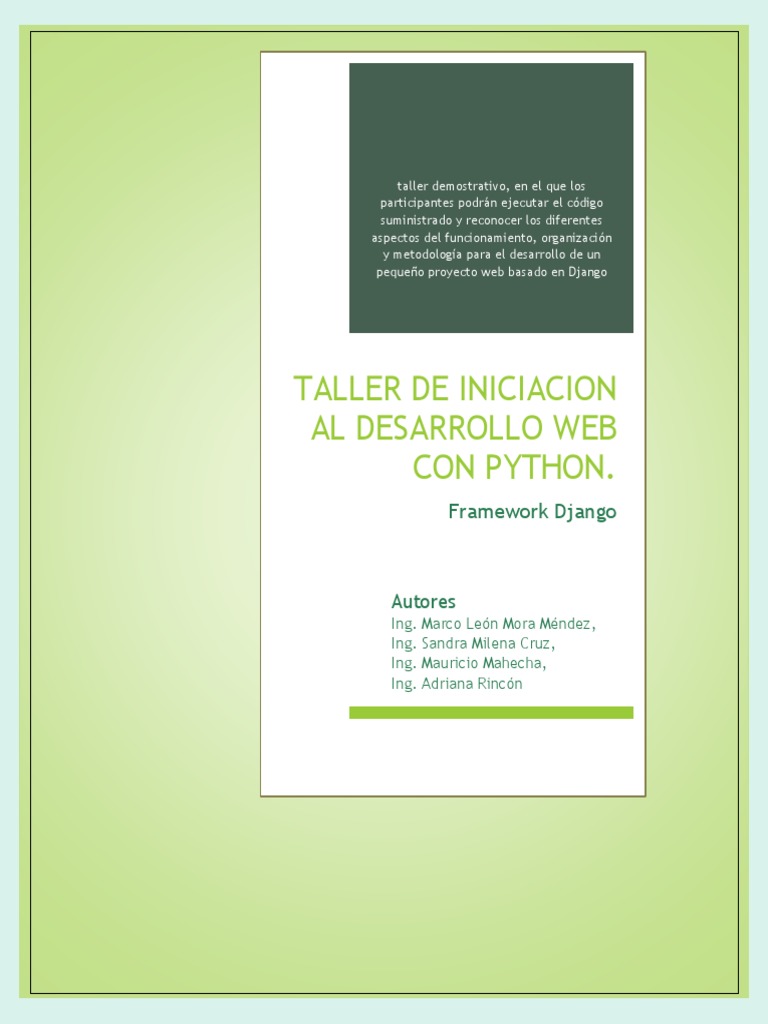 Taller Django | PDF | Red mundial | Internet y web
