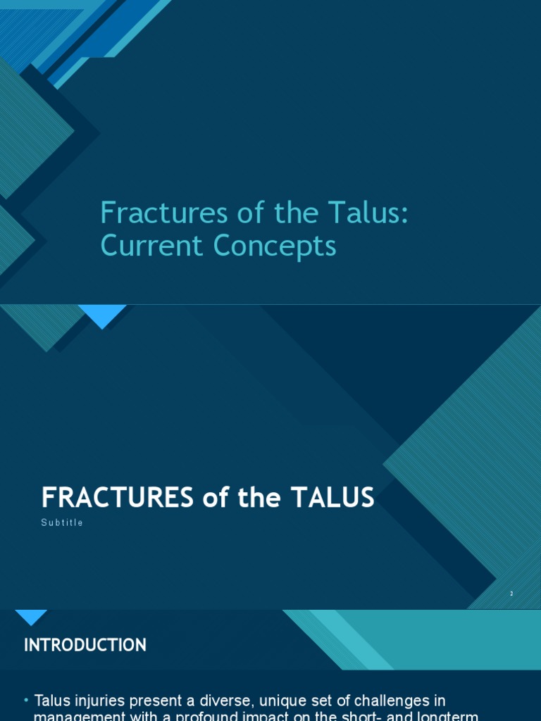 Fractures of The Talus - Current Concept | PDF | Ankle | Clinical Medicine