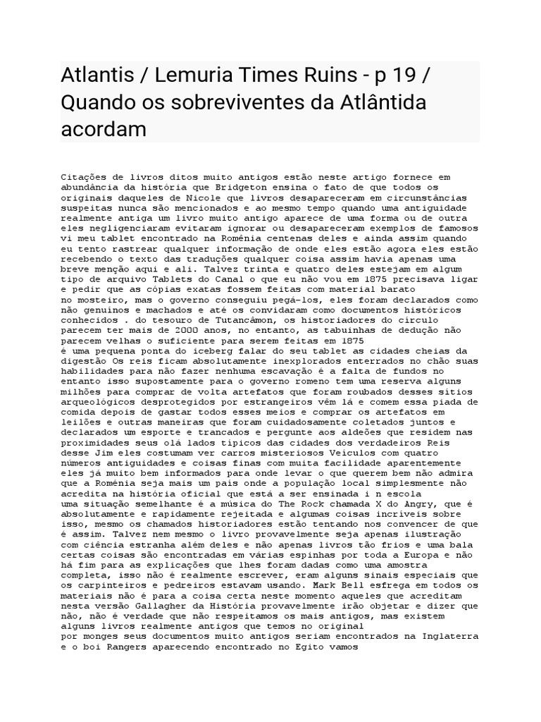 Lemuria O Continente Perdido