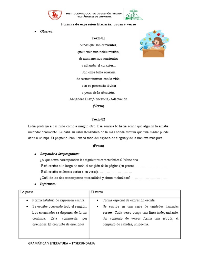 Prosa y verso en la expresión literaria | PDF | Prosa