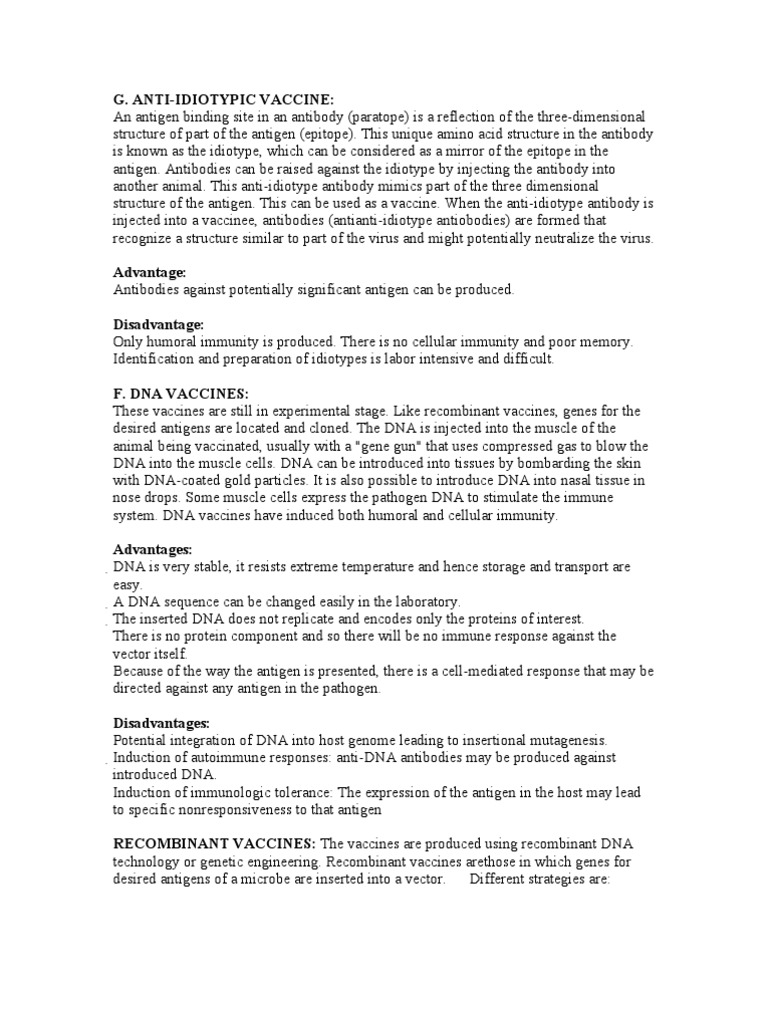 Types of Vaccines | PDF | Vaccines | Antigen