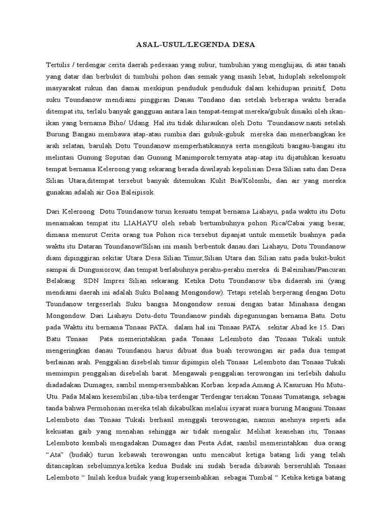 Data Historis Desa | PDF