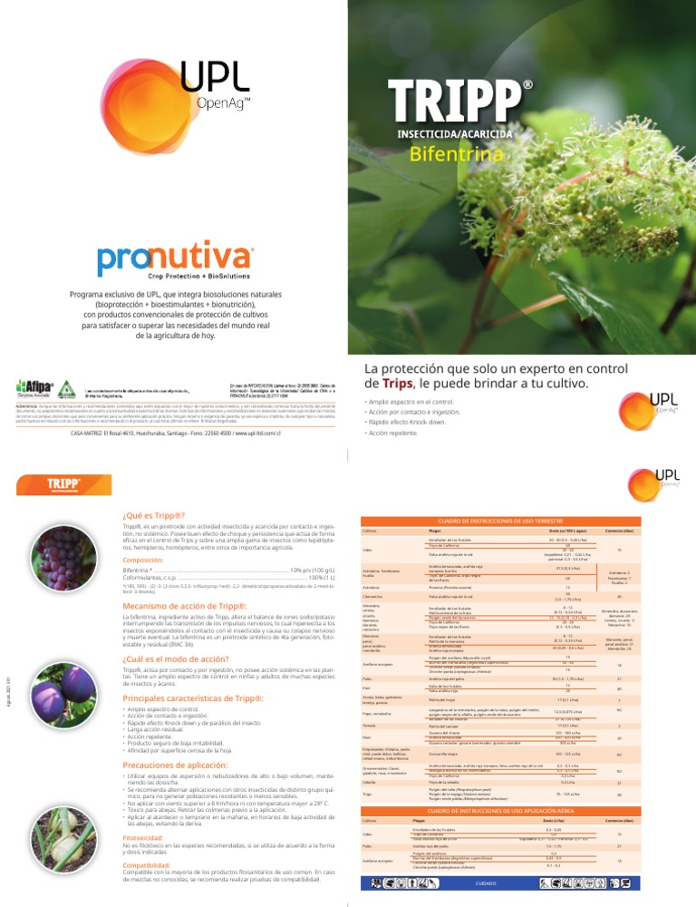 Ficha Tecnica Bifentrina | Descargar gratis PDF | Agricultura