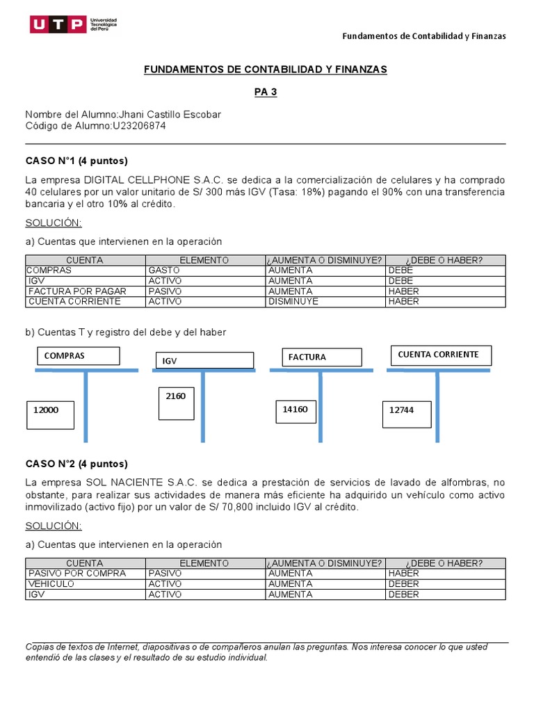 Semana 11 - PA3 - Partida Doble | PDF | Contabilidad | Servicios ... Semana 11 - PA3 - Partida Doble | PDF | Contabilidad | Servicios ...