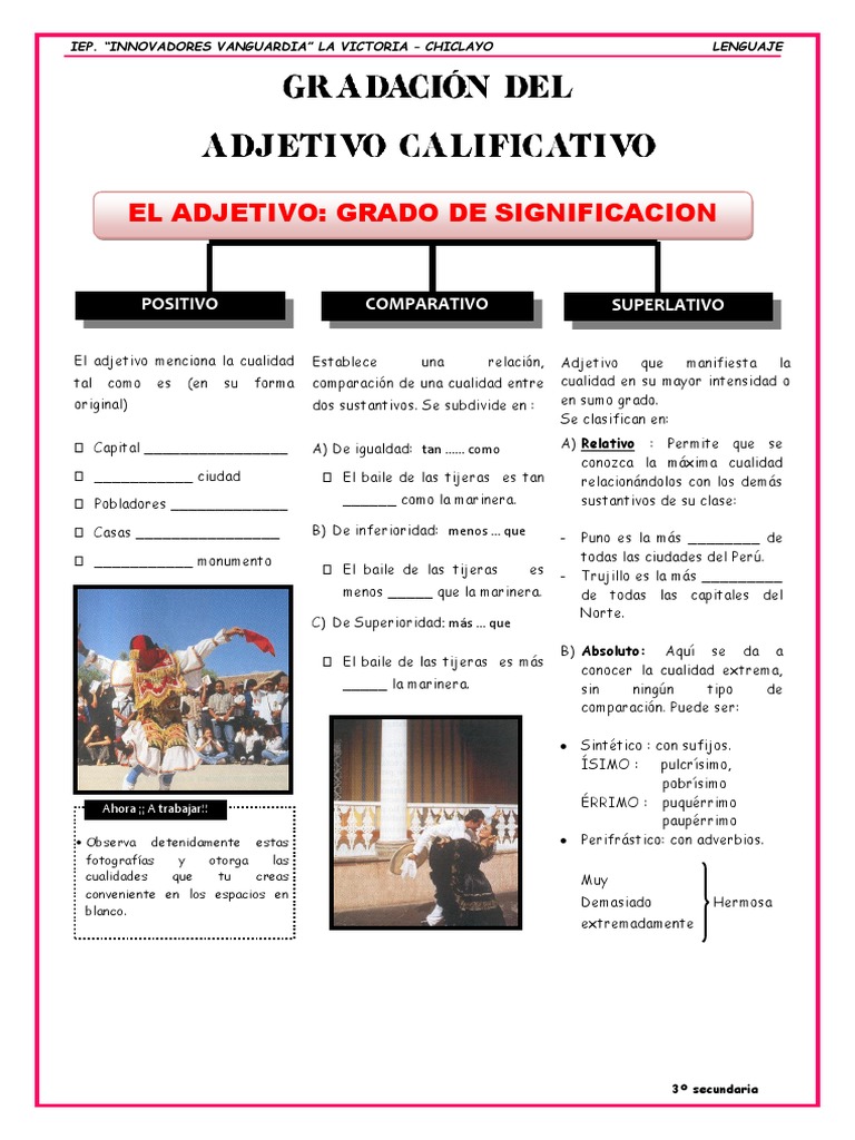 Grados Del Adjetivo | PDF | Adjetivo | Idiomas