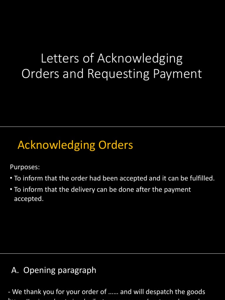 Acknowledgment of Order and Payment | PDF | Corporate Governance ...