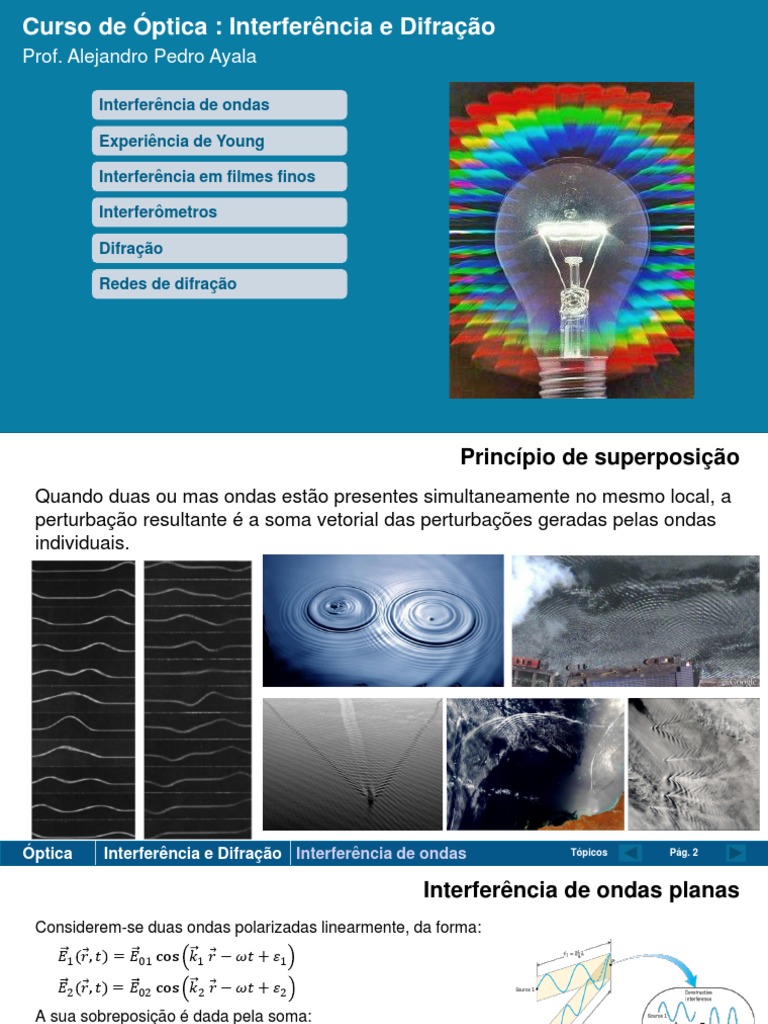 Capítulo 7 - Interferência e Difração | PDF | Difração | Interferometria
