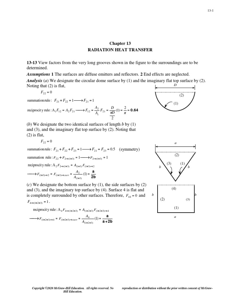 Chapter13-Assignment and Solution | PDF | Heat Transfer | Heat