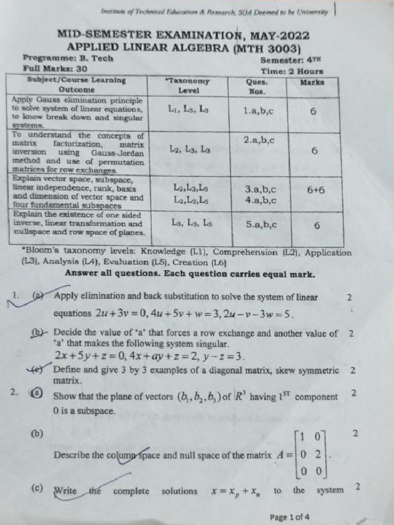 PYQ MidSem ALA | PDF