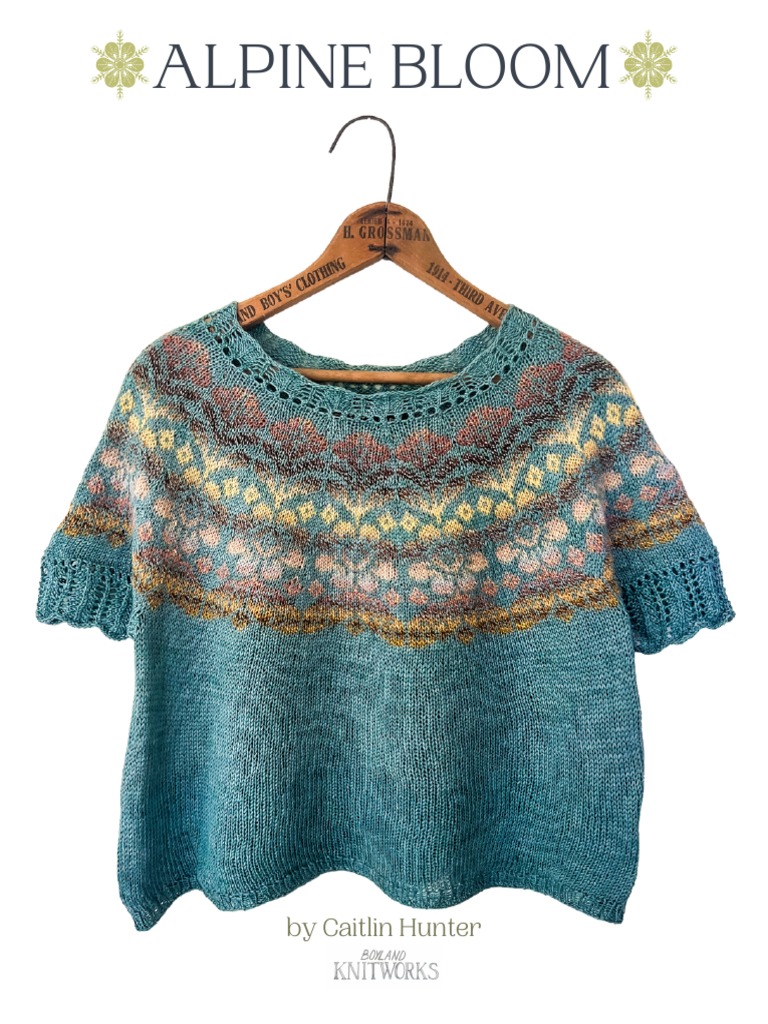 Alpine Bloom Final 1.0 | PDF | Gauge (Knitting) | Knitting