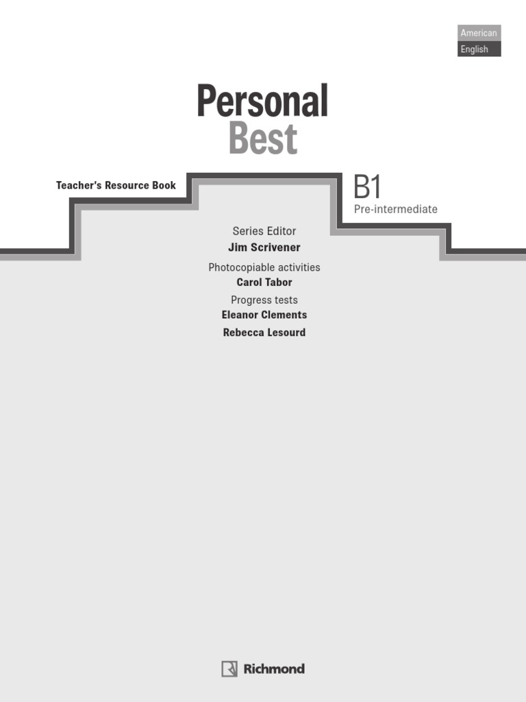 Personal Best (B1) Pre Inter - Tests (Multiple-Choice) | PDF | Grandparent