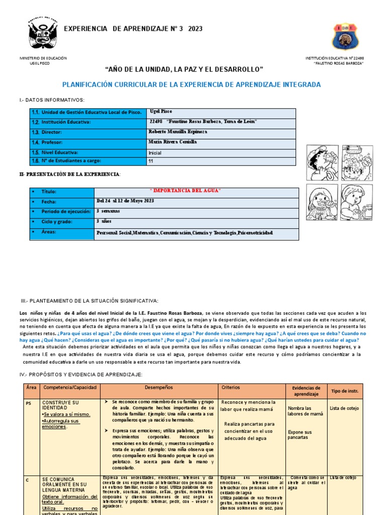 EXPERIENCIA DE - APRENDIZAJE-N°2 3 Años M | PDF | Las emociones | Aprendizaje