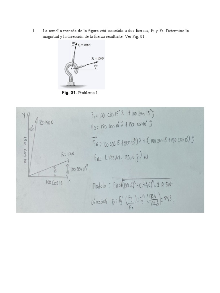 Ejercicios Estatica | PDF | Movimiento (física) | Geometría