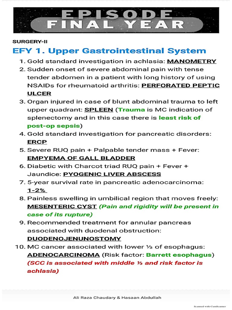 Efy Review Surgery-Ii | PDF