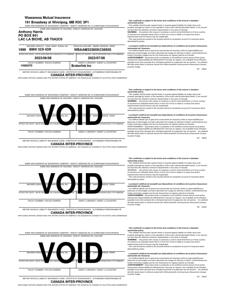 Certificat d'assurance automobile | PDF | Gestion de la chaîne ...