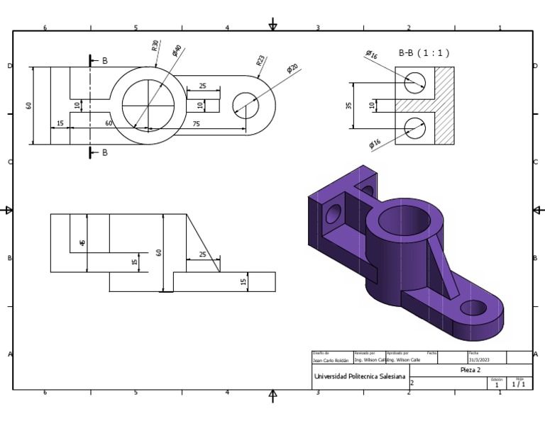 Planos pieza 2 | PDF