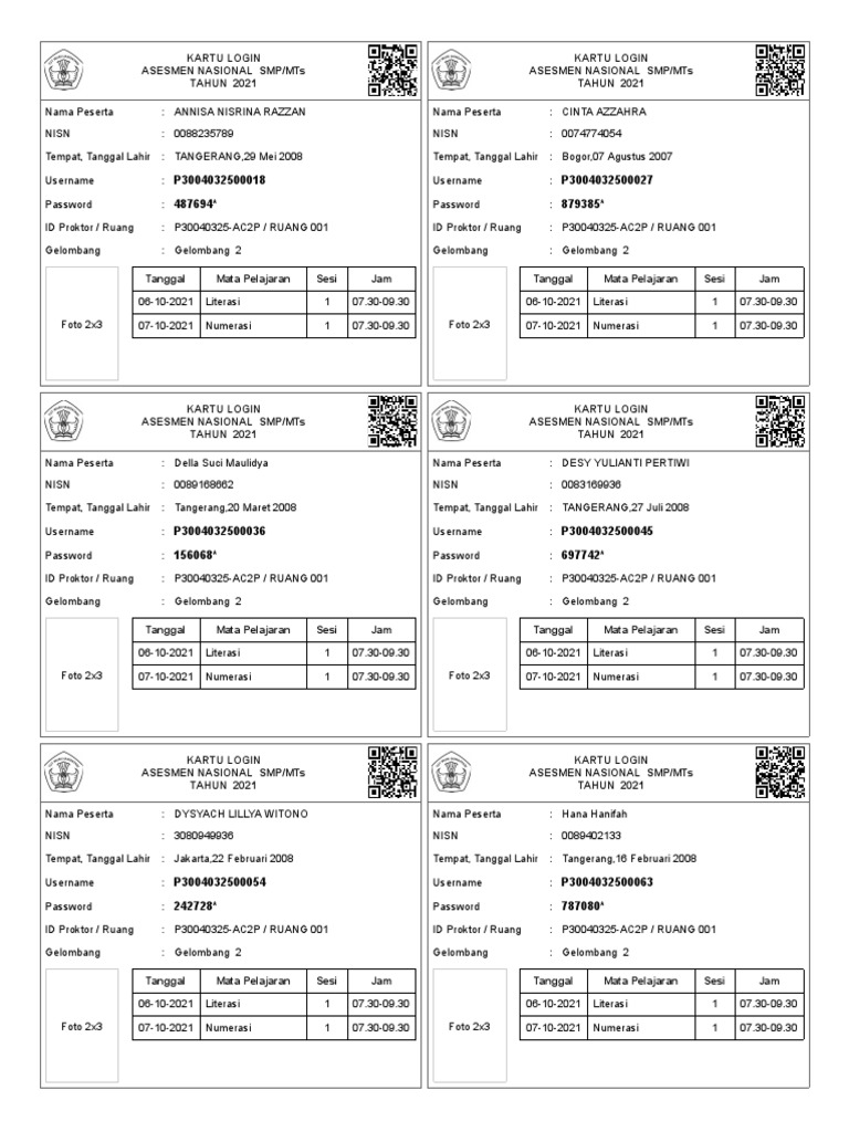 Kartu Anbk Online | PDF