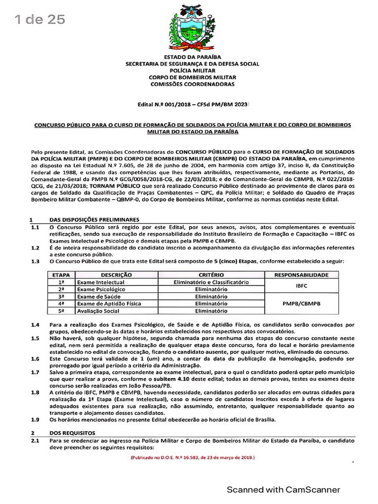 Edital PMPB 2023 | PDF