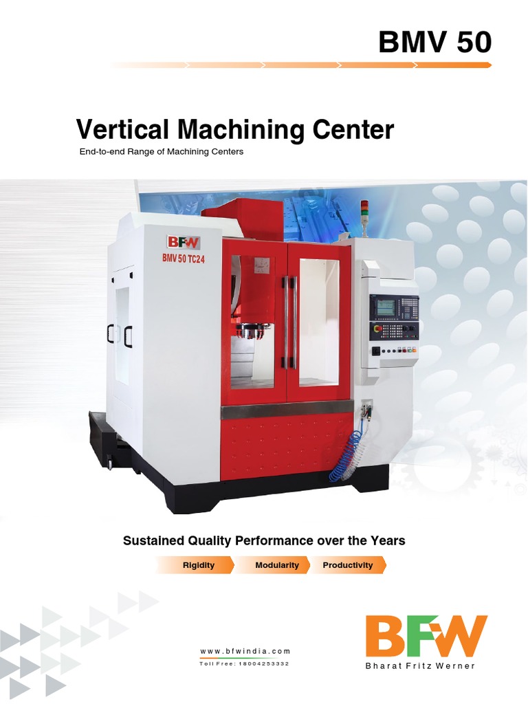 BMV 50 - Vertical Machining Center | PDF | Numerical Control | Machining