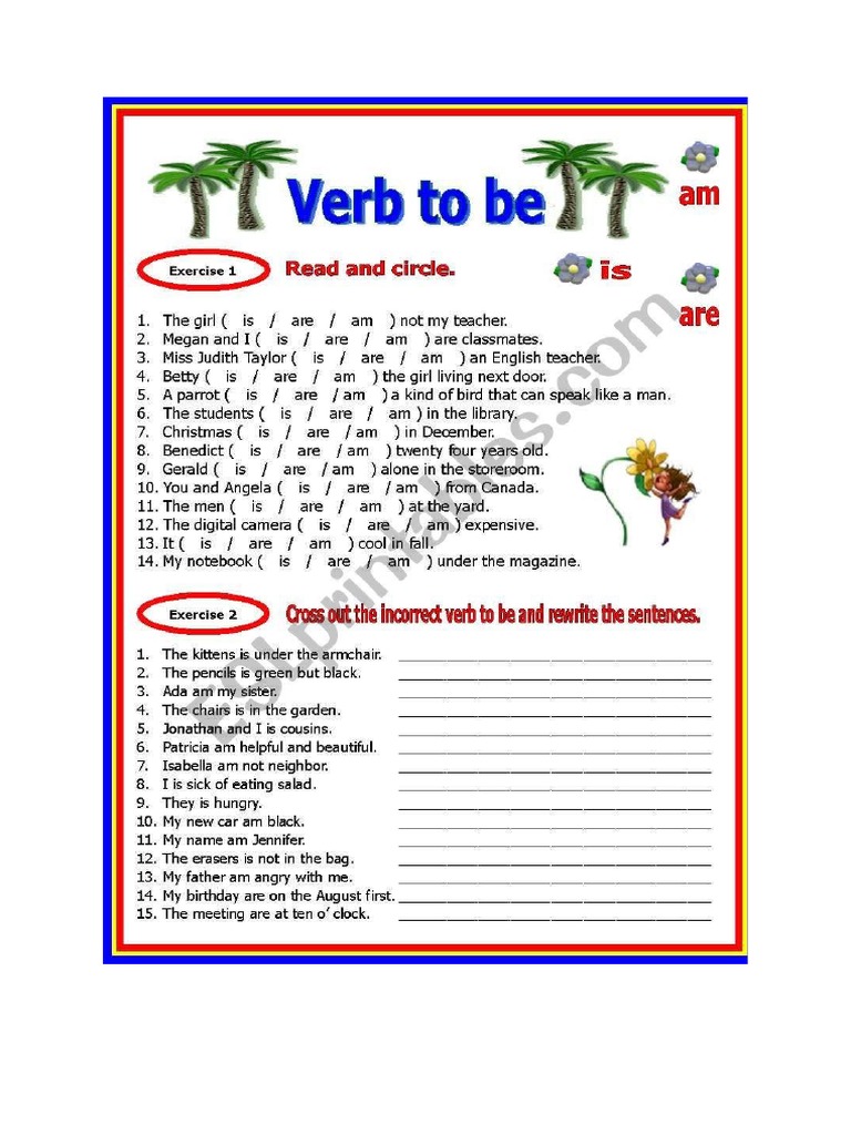 Verb To Be Pdf