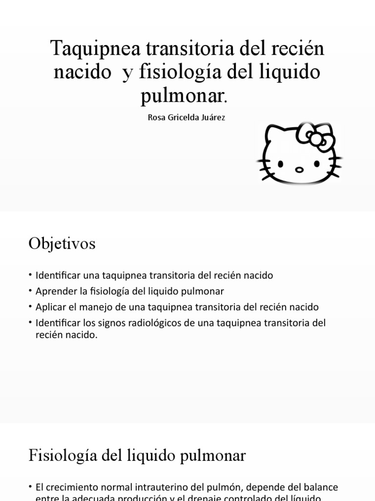Taquipnea Transitoria Del Recién Nacido | PDF | Parto | Pulmón
