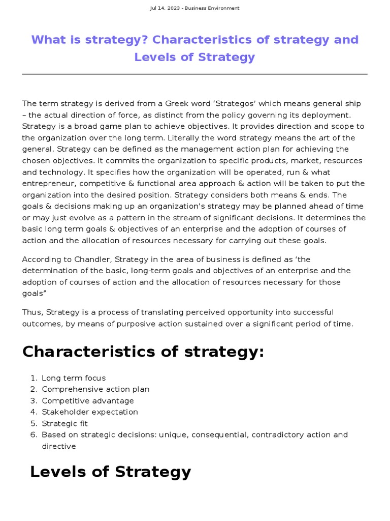 Strategic Management | Download Free PDF | Strategic Management ...