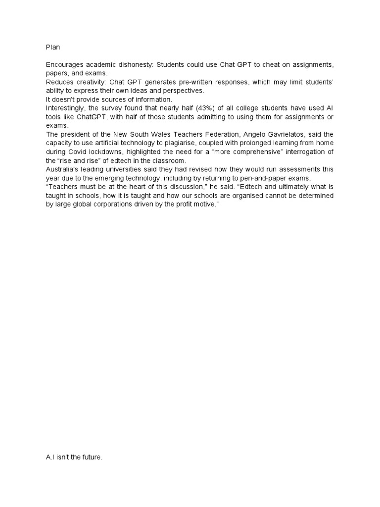 Chat GPT Should Be Regulated by The Government Especially For Schools ...