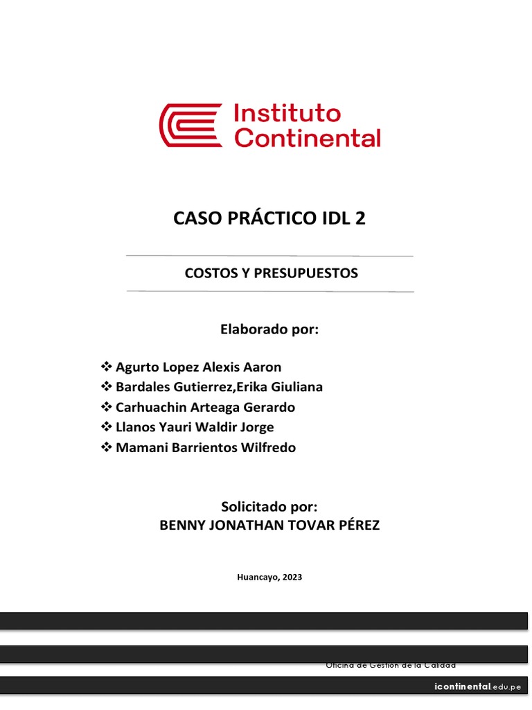 CCP2 Costos | PDF | Presupuesto